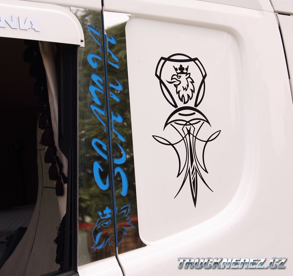 Pinstripe nálepka SCANIA | Nerezové doplňky pro kamiony TruckNerez